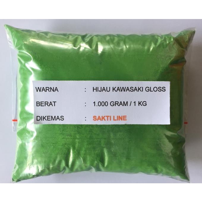 Jual Bubuk Powder Coating Hijau Green Kawasaki Gloss / Ral 6018 - 1 Kg ...