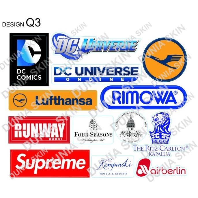 Jual Travel Label / Sticker Koper Rimowa Design Q3 Famous Hotel Logo ...