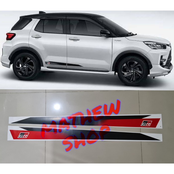 Jual Sticker Body Raize Gazoo Racing / Stiker Samping Pintu Raize GR ...