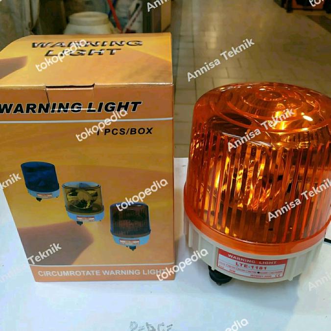 Jual Lampu Rotary Lte-1181 220V Ac Warning Light Yellow | Shopee Indonesia