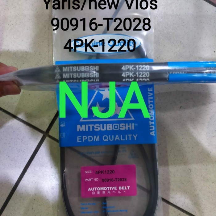 Jual New Fan Van V Belt Tali Kipas 90916-T2028 Vios New Gen 2 Yaris 4Pk-1220 Kode Ma102 | Shopee ...
