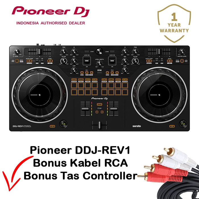 Jual Pioneer DDJ-REV1 DJ controller for Serato DJ Lite DDJ REV 1 ...