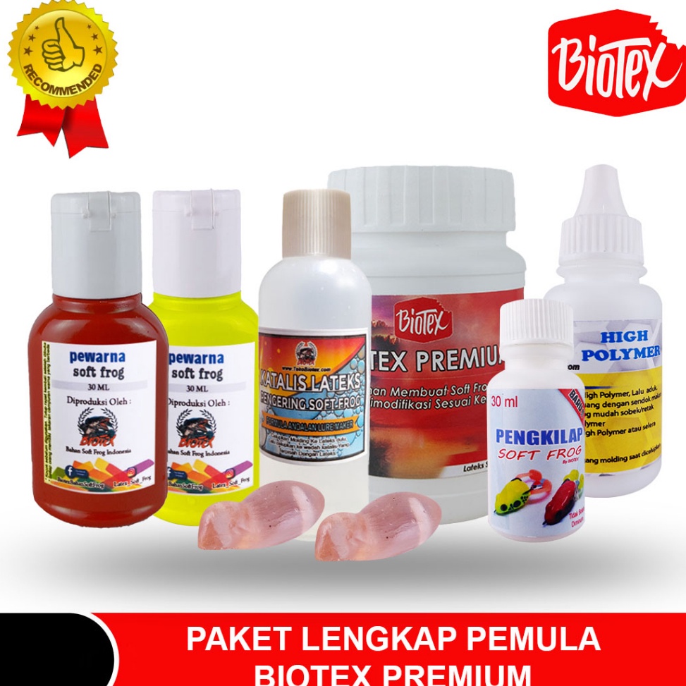 Jual MURAH Biotex Premium Paket Lengkap Bahan Bikin Soft Frog | Shopee ...