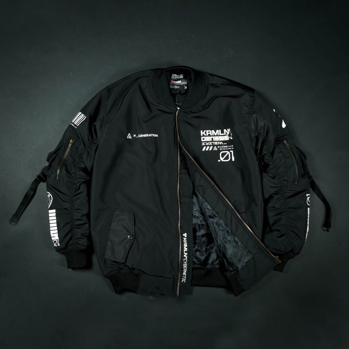 Jual Kremlin Bomber Jacket - Genesis Black | Shopee Indonesia