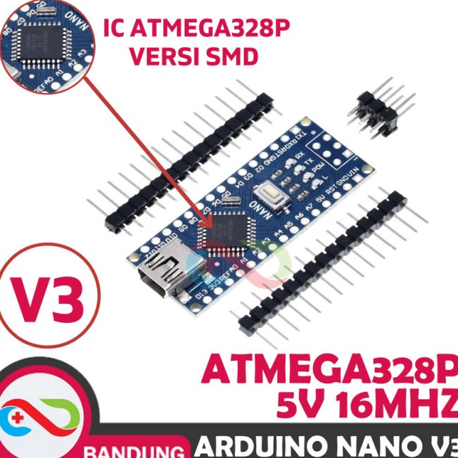 Jual XLGG5359 NANO V3 ATMEGA328P-PU 5V ARDUINO NANO ATMEGA328 TANPA KABEL DATA MINI USB | Shopee ...