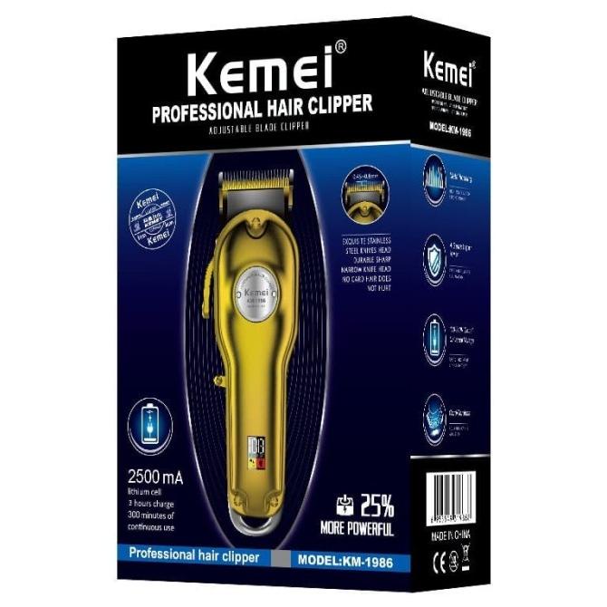 Jual Alat Cukur Kemei KM-1986 Hair Clipper Cordless Professional - GOLD | Shopee Indonesia