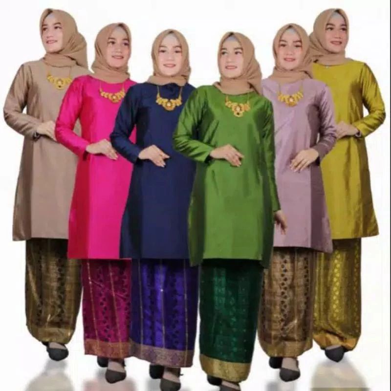 Jual Set Baju kurung tafeta & Rok songket/Baju kurung Melayu/baju kurung malaysia/baju kurung ...