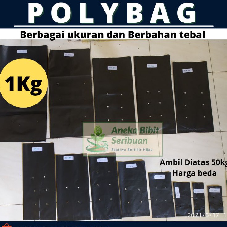 Jual Terbaru 12.12 (1 kg ) Polybag Tanaman Tebal Lengkap Plastik ...
