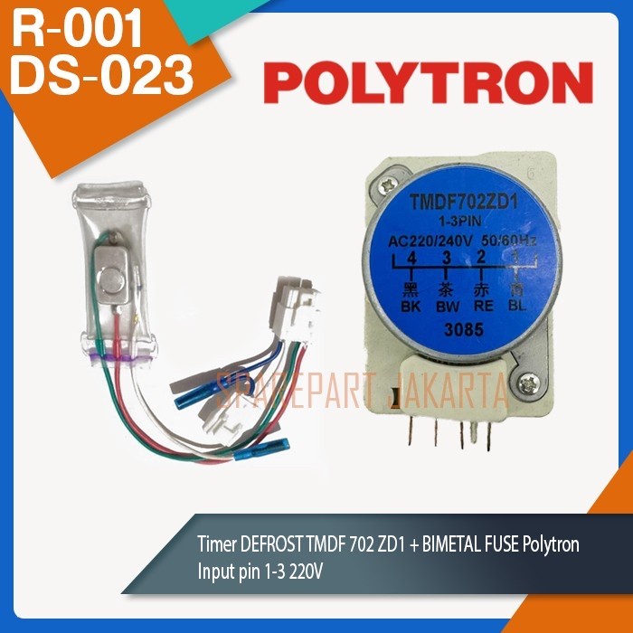 Jual Timer Defrost Kulkas Polytron + Fuse Bimetal 023 | Shopee Indonesia