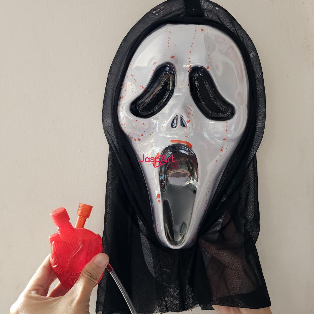 Jual Topeng Halloween Scream Kostum Hantu Seram Haloween Scary Mask ...