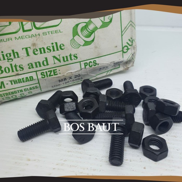 Jual Baut Mur Baja 8.8 M8x20 (Kunci 13) | Shopee Indonesia