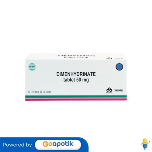 Jual DIMENHYDRINATE ERLIMPEX 50 MG BOX 100 TABLET | Shopee Indonesia