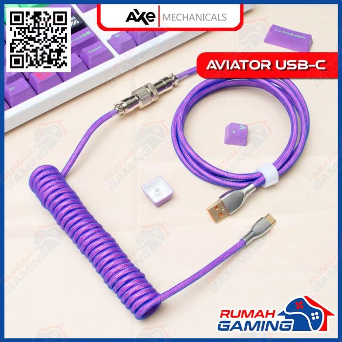 Jual Premium Aviator Coiled Cable - Mechanical Keyboard - Purple ...