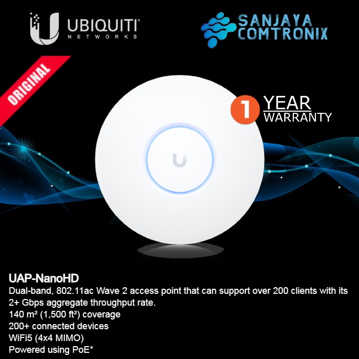 Jual Ubiquiti Unifi Uap-Nanohd 4X4 Mu-Mimo 802.11Ac Wave 2 Access Point Terbaru | Shopee Indonesia