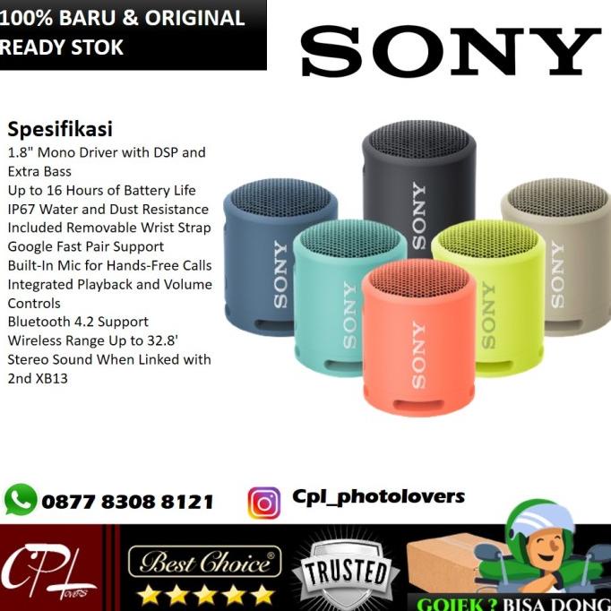 Jual Sony XB13 EXTRA BASS Portable Wireless Speaker Sony SRS-XB13 SRS ...