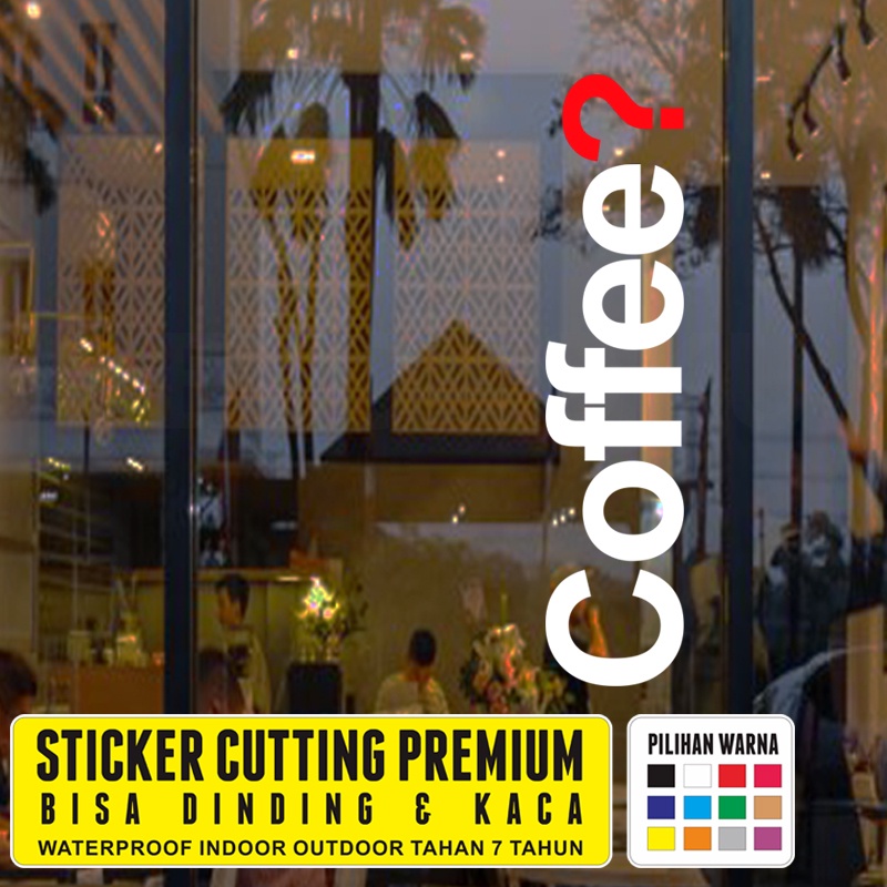 Jual Stiker Kopi Cafe Kaca Dinding Coffee Shop Kafe Cutting Stier ...