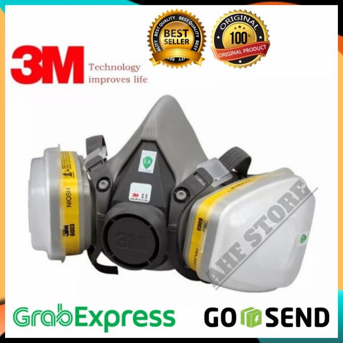 Jual Masker Respirator 3M 6200 + 6003 Full Set ORIGINAL Half Face Filter | Shopee Indonesia