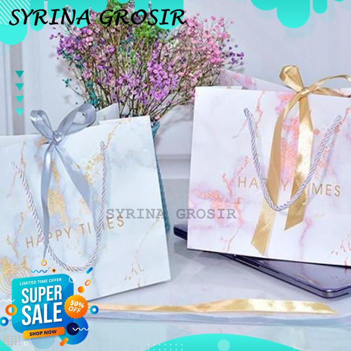 Jual PAPER BAG BUNGA KANTONG SHABBY VINTAGE MARMER PITA PREMIUM BESAR ...