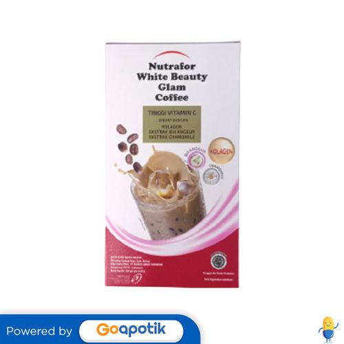 Jual NUTRAFOR WHITE BEAUTY GLAM COFFEE 24 GRAM BOX 5 SACHET | Shopee ...