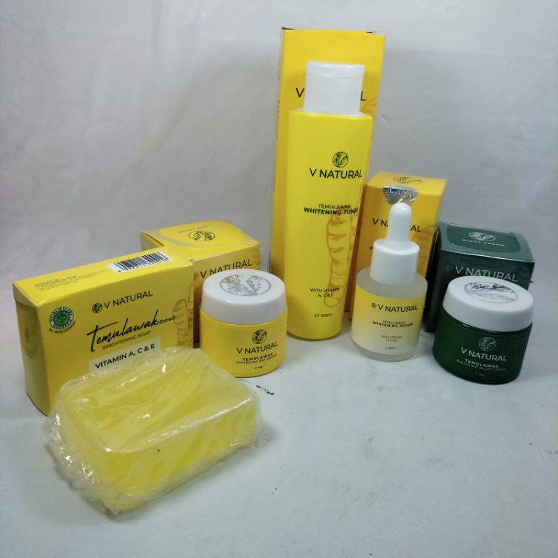 Jual Paket Temulawak V Natural(Sabun+Cream S&M+toner+Serum) | Shopee ...