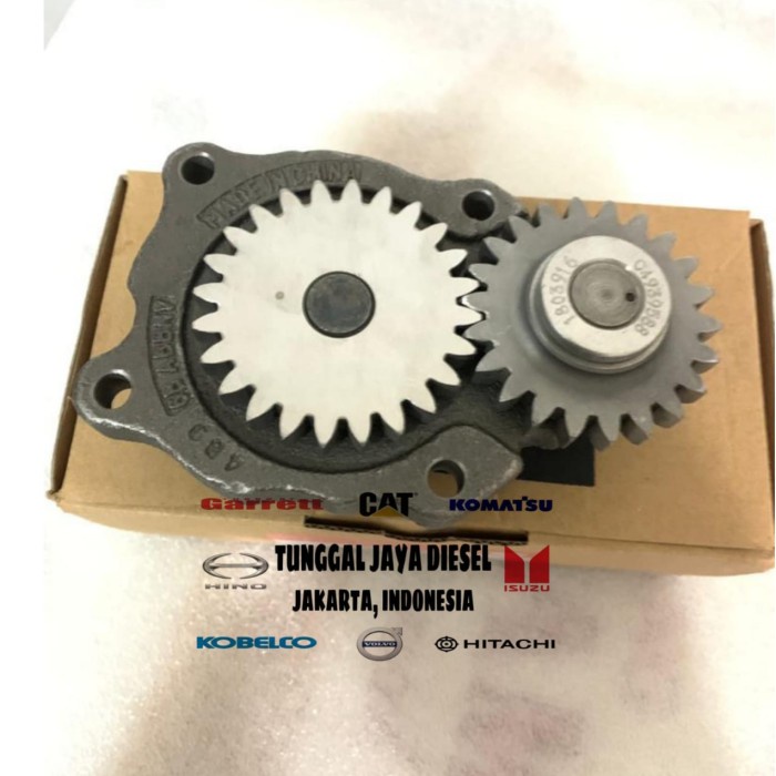 Jual [New Ori] Oil Pump Pompa Oli Assy Komatsu Pc200-8 6D107 6754-51 ...