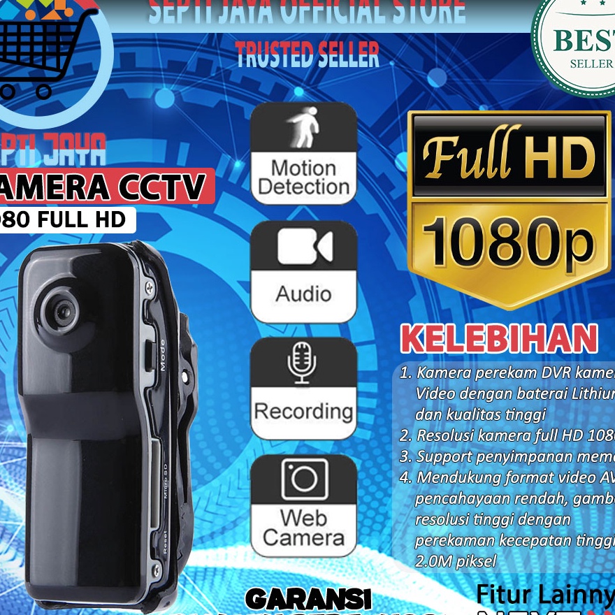 Jual MALL Kamera Mini MD80 Spy Camera Video Recorder Thumb Mini DV DVR ...