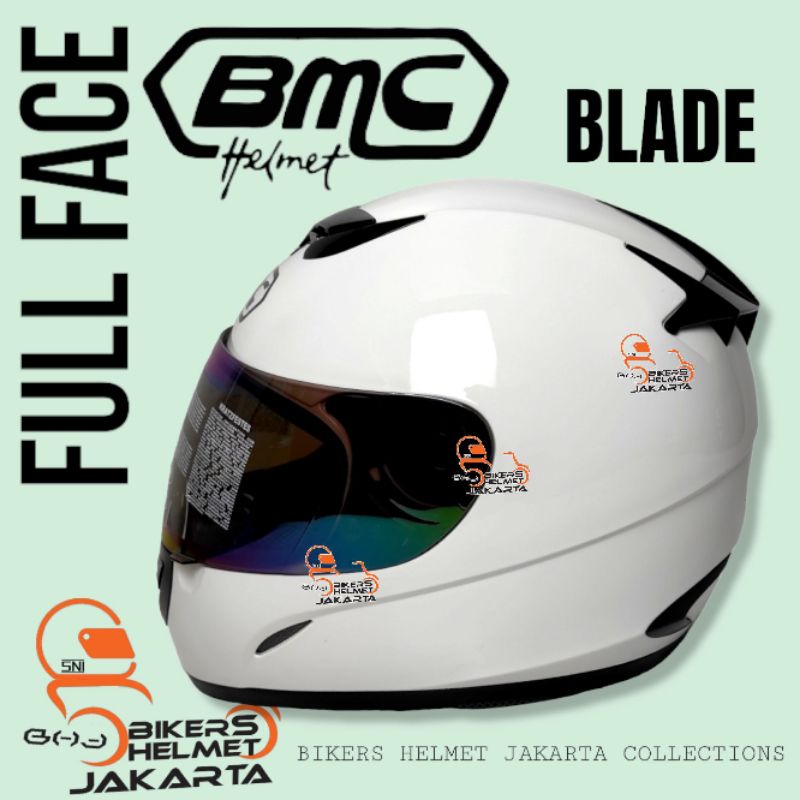 Jual HELM BMC BLADE 200 SOLID WHITE FULL FACE RAINBOW | Shopee Indonesia