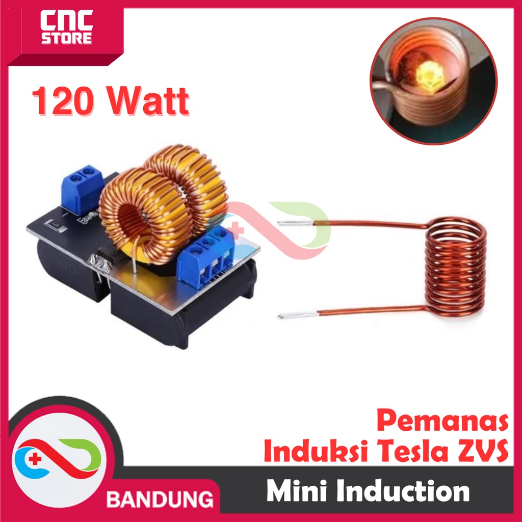 Jual MINI INDUCTION HEATER 120W PEMANAS INDUKSI TESLA ZVS HEATING COIL ...