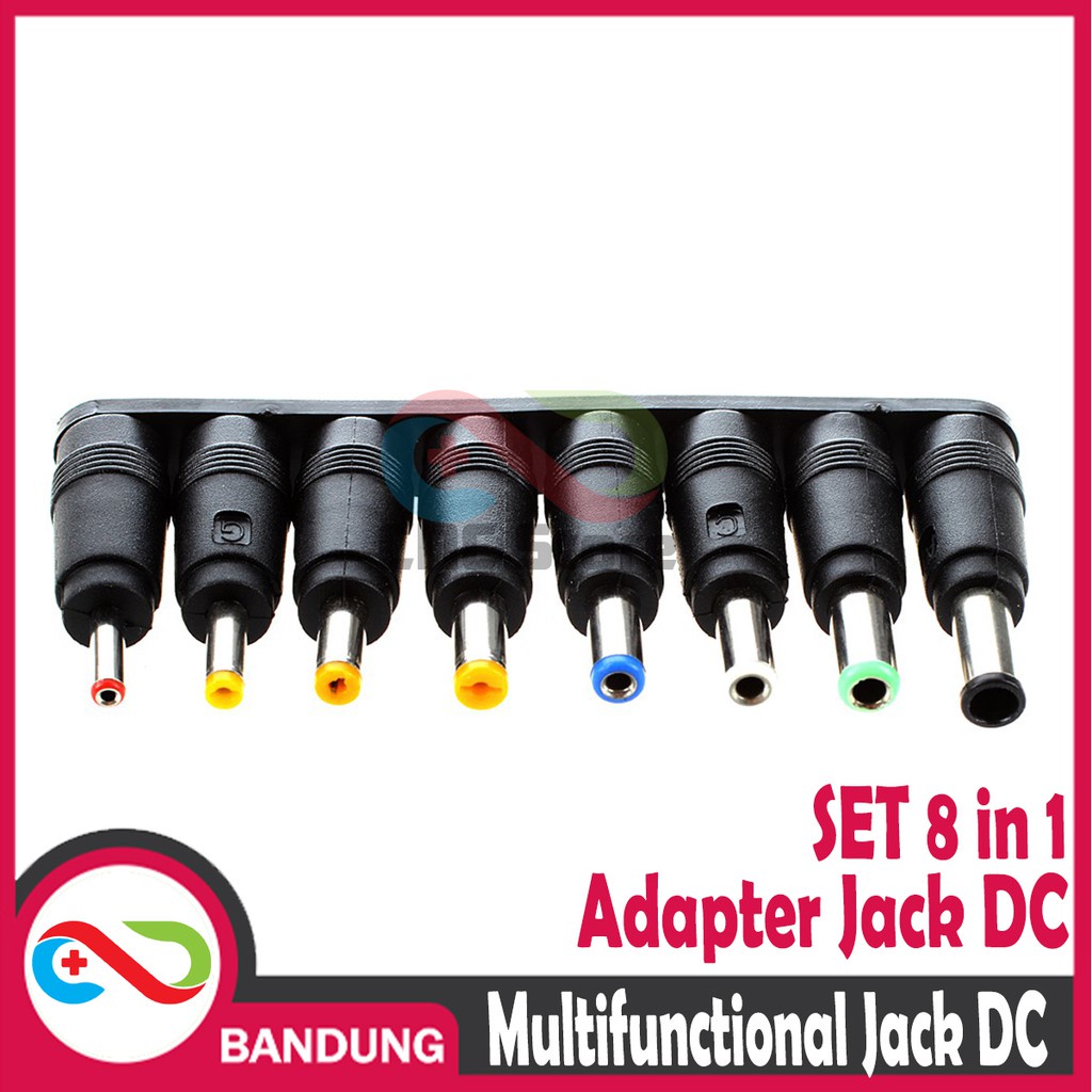 Jual Set 8 In 1 Multifunctional Jack DC Power Plug Connector Adapter ...