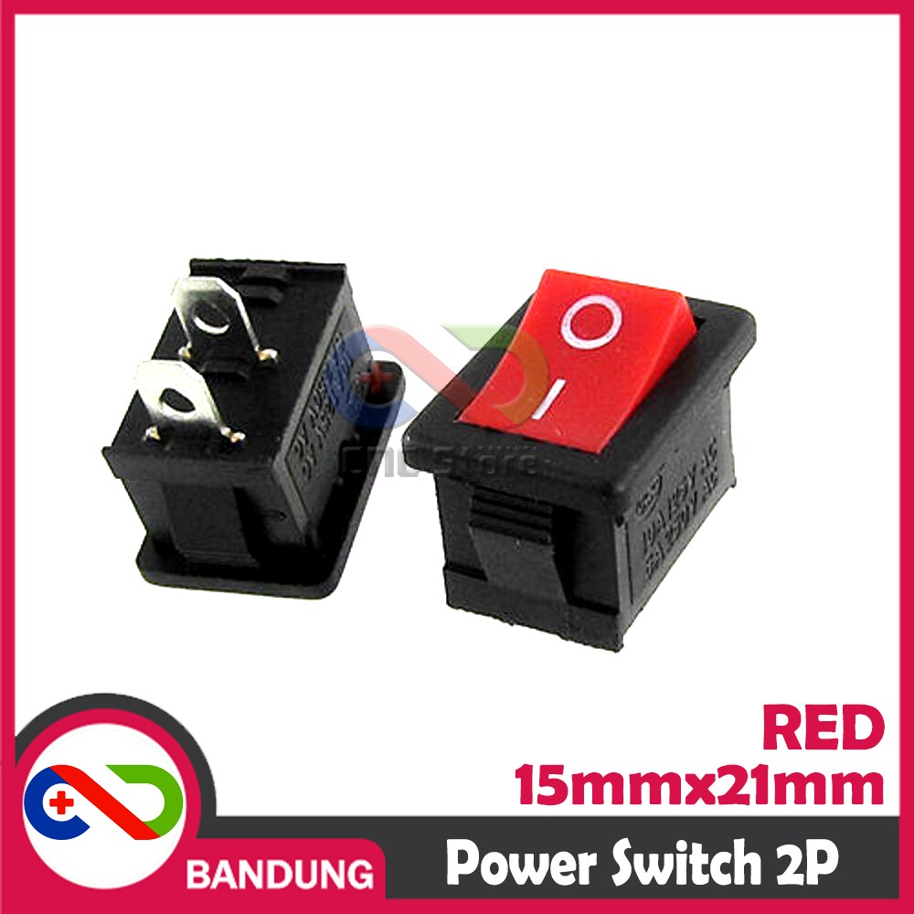 Jual ROCKER SWITCH SAKLAR POWER KCD1 15X21MM 250V 6A 125V 10A AC 2 PIN ...