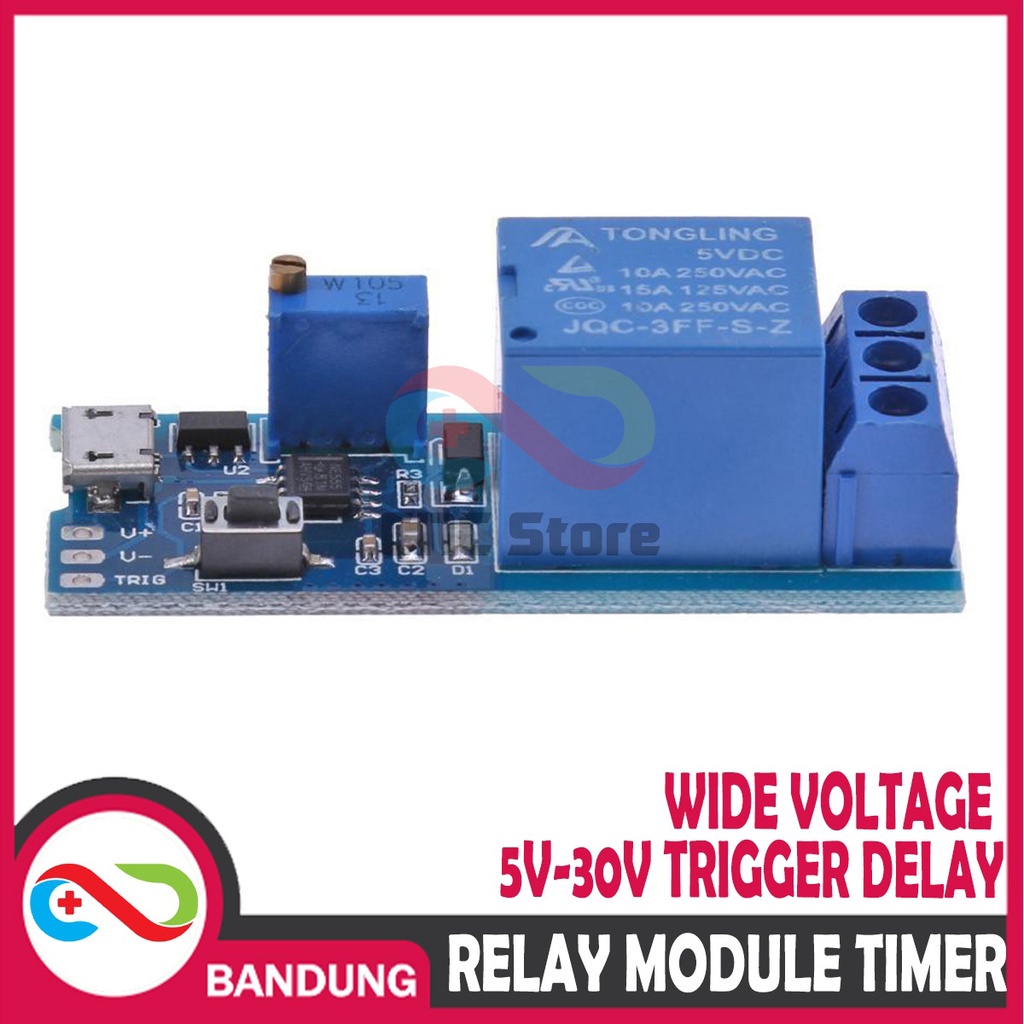 Jual Wide Voltage 5v 30v Trigger Delay Relay Module Timer Switch Shopee Indonesia