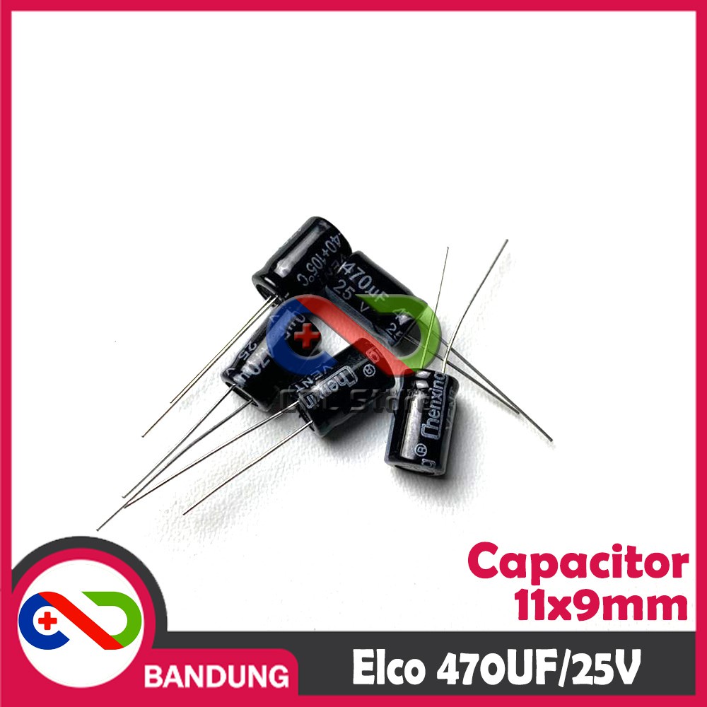 Jual CAPACITOR ELECTROLYTIC ELCO KAPASITOR ELEKTROLIT ELKO 470UF 470UF/25V | Shopee Indonesia