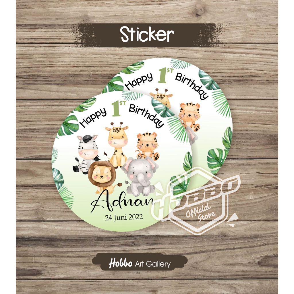 Jual 7,5 cm - Stiker Ulang Tahun - Sticker Ultah - Bento, Tumpeng Mini ...