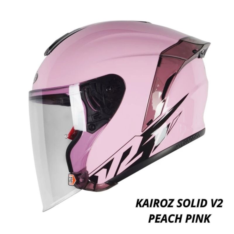 Jual NJS KAIROZ V2 PEACH PINK SOLID ORIGINAL | HELM MOTOR HALF FACE ...