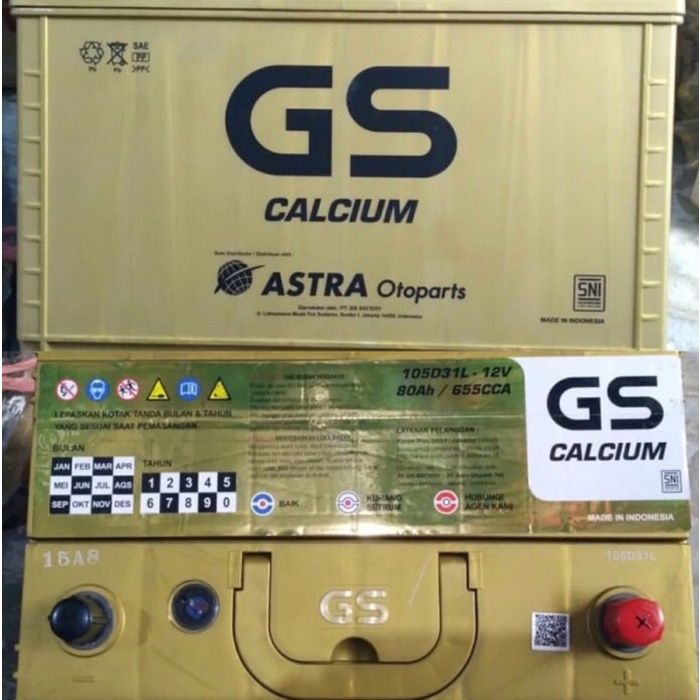 Jual Accu / Aki GS Calcium 105D31L 12v 80aH Triton, Pajero star | Shopee Indonesia