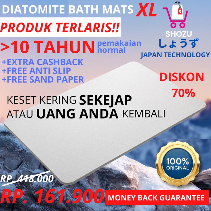 Jual Keset Kamar Mandi Diatomite / Keset Super Serap Anti Air Original ...