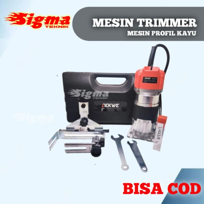 Jual ALAT PROFIL KAYU MESIN TRIMMER DEKWE DK307 MESIN ROUTER KAYU ...