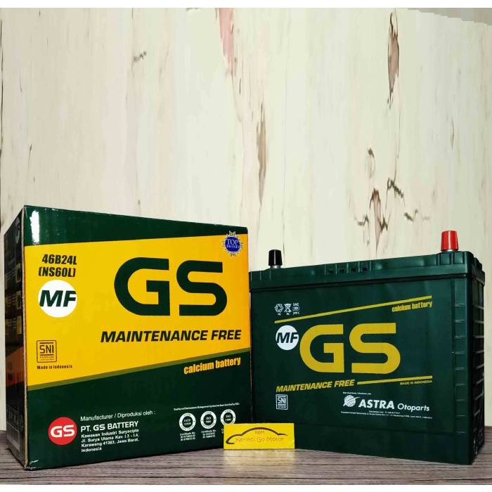 Jual AKI GS ASTRA MF NS60L ACCU AKI GS MF KERING COROLLA SERIES VOXY CITY BEST DEAL | Shopee ...