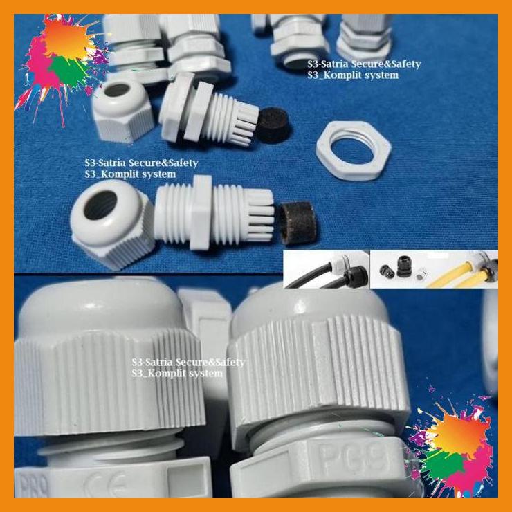 Jual putih pg9 gland konektor lubang kabel box kotak geland pg 9 glen ...