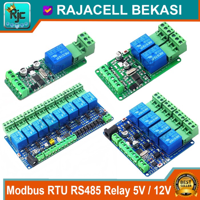 Jual Discount Modbus RTU RS485 Relay Module 5V 12V 1 2 4 8 Channel TTL ...