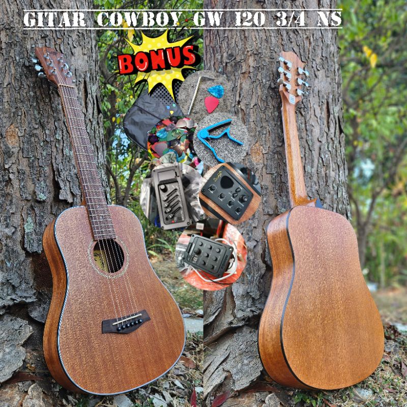 Jual GITAR AKUSTIK COWBOY 3/4 GW 120 NS ORIGINAL | Shopee Indonesia