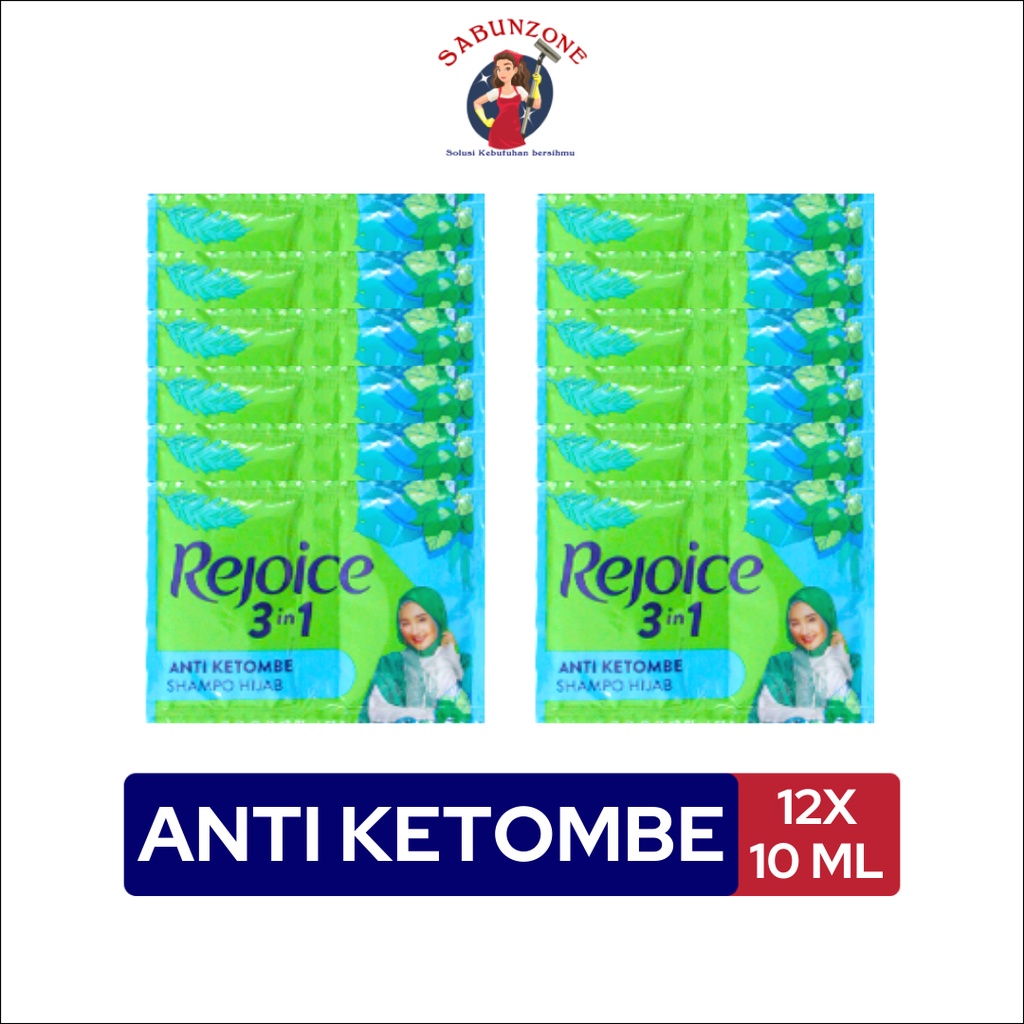 Jual Paket Murah Shampo Rejoice Hijab 3in1 Anti Dandruff Sachet 10 ml x12 | Shopee Indonesia