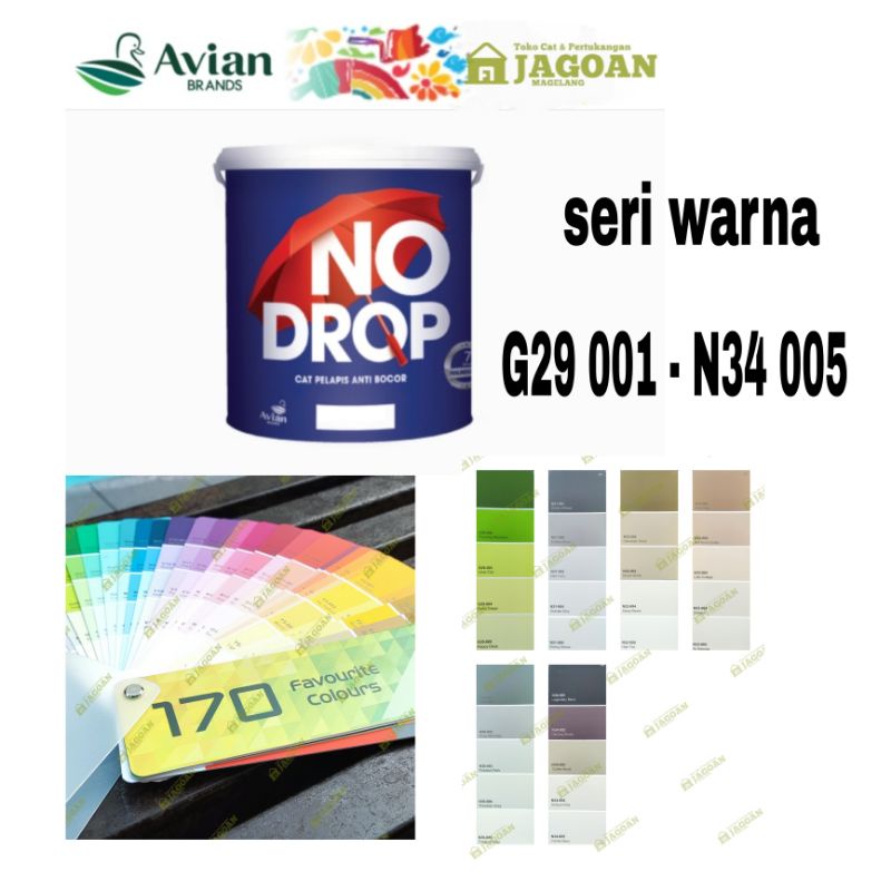 Jual NO DROP Cat Pelapis Anti Bocor 170 Favourite Colours READY SEMUA WARNA! 20kg seri warna G29 ...