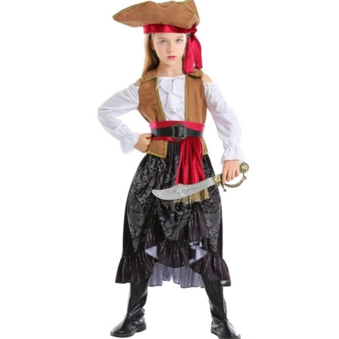 Jual Viking Pirate Girl Costume Halloween Kostum Anak Bajak Laut ...