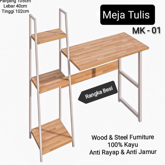 Jual Meja Tulis / Meja Kerja / Meja Belajar Minimalis Kayu Original ...