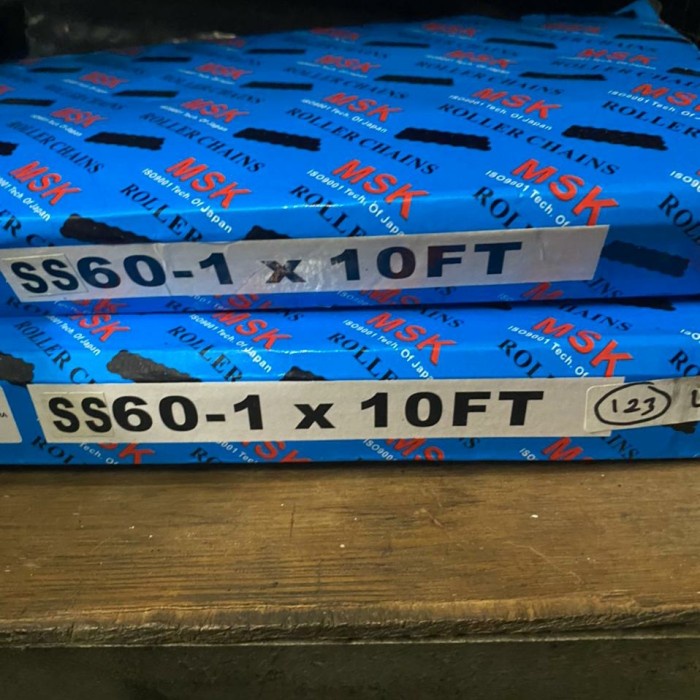 Jual roller chain / rantai ukuran RS 60 bahan stainless merk MSK ...