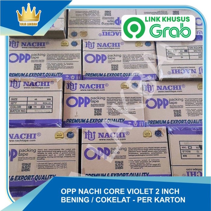 Jual LAKBAN / PLAKBAN OPP NACHI TAPE 2 INCH X 100 YARD FULL - PER DUS | Shopee Indonesia