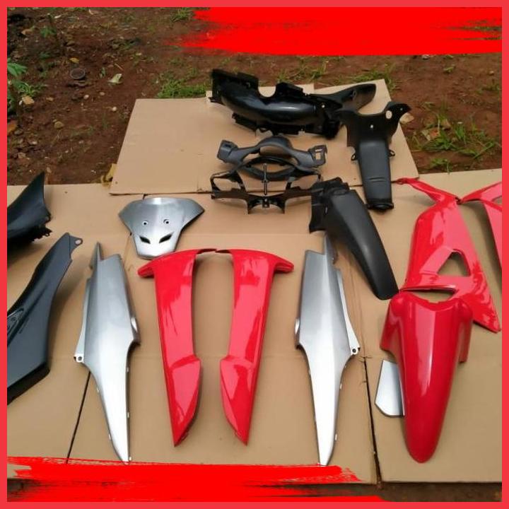 Jual (fird) full set bodi supra fit new halus kasar merah silver non ...