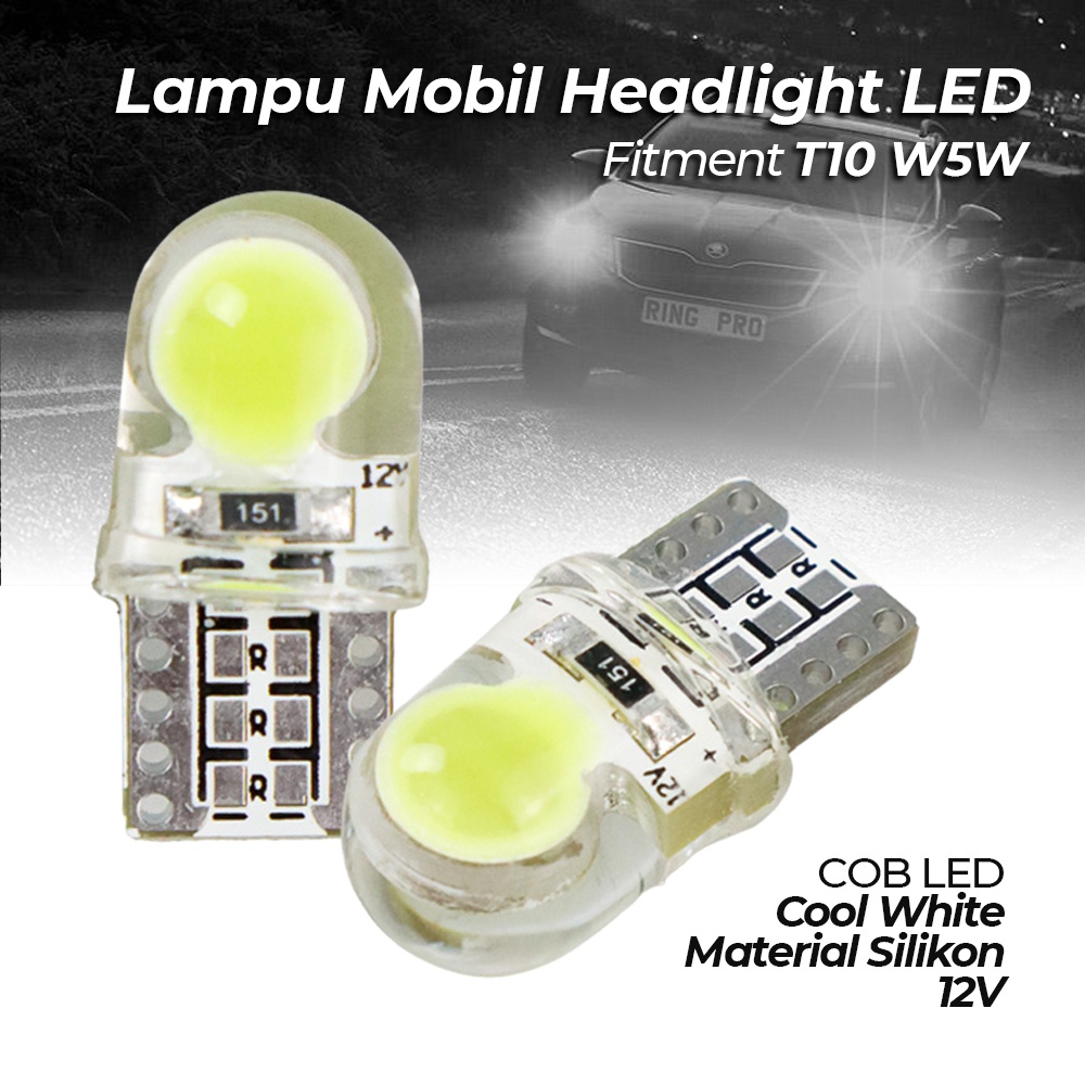 Jual Lampu Mobil Headlight LED T10 W5W COB 2PCS | Shopee Indonesia