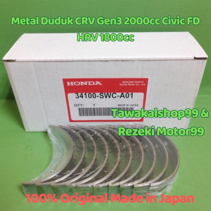 Jual Metal Duduk Ker As CRV Gen3 2000cc Civic FD HRV 1800cc Oversize STD - 0.50 | Shopee Indonesia